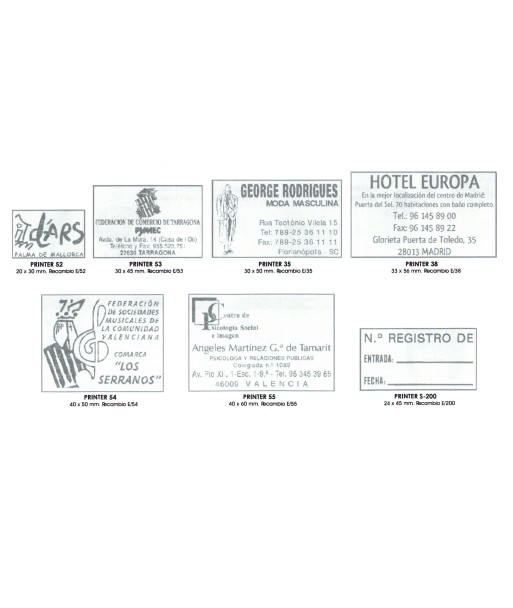 SELLO RECTANGULAR SELLO RECTANGULAR PRINTER 52(20x30mm)